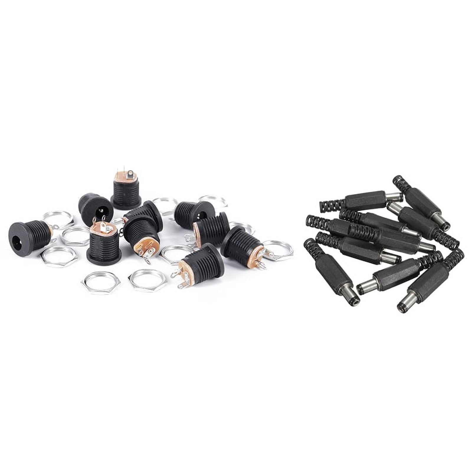 10Pcs 5.5X2.1mm Male Solder Dc Tip Plug Jack Straight Connectors for DC ...