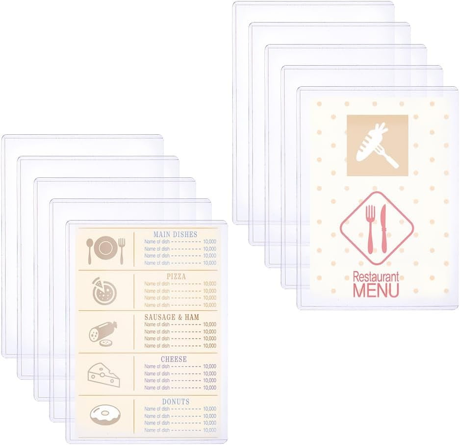 10Pcs 5.8x8.3inch Clear Sheet Protectors Plastic A5 Paper Protectors ...