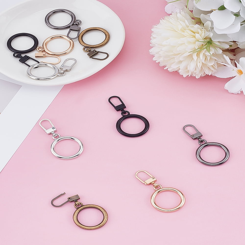 10Pcs 5 Colors Alloy Slider Pull Tab for Luggage Clothing Jackets ...