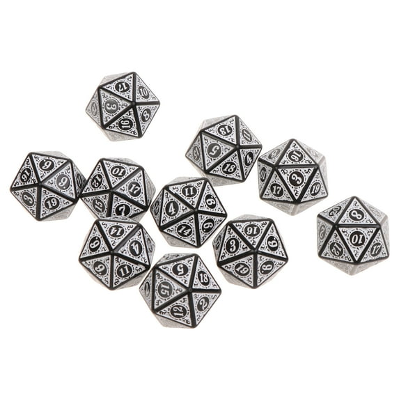 10Pcs 5 Colors Multifaceted d20 Polyhedral TRPG Games Set Board Game entertainment Kit - Walmart.com