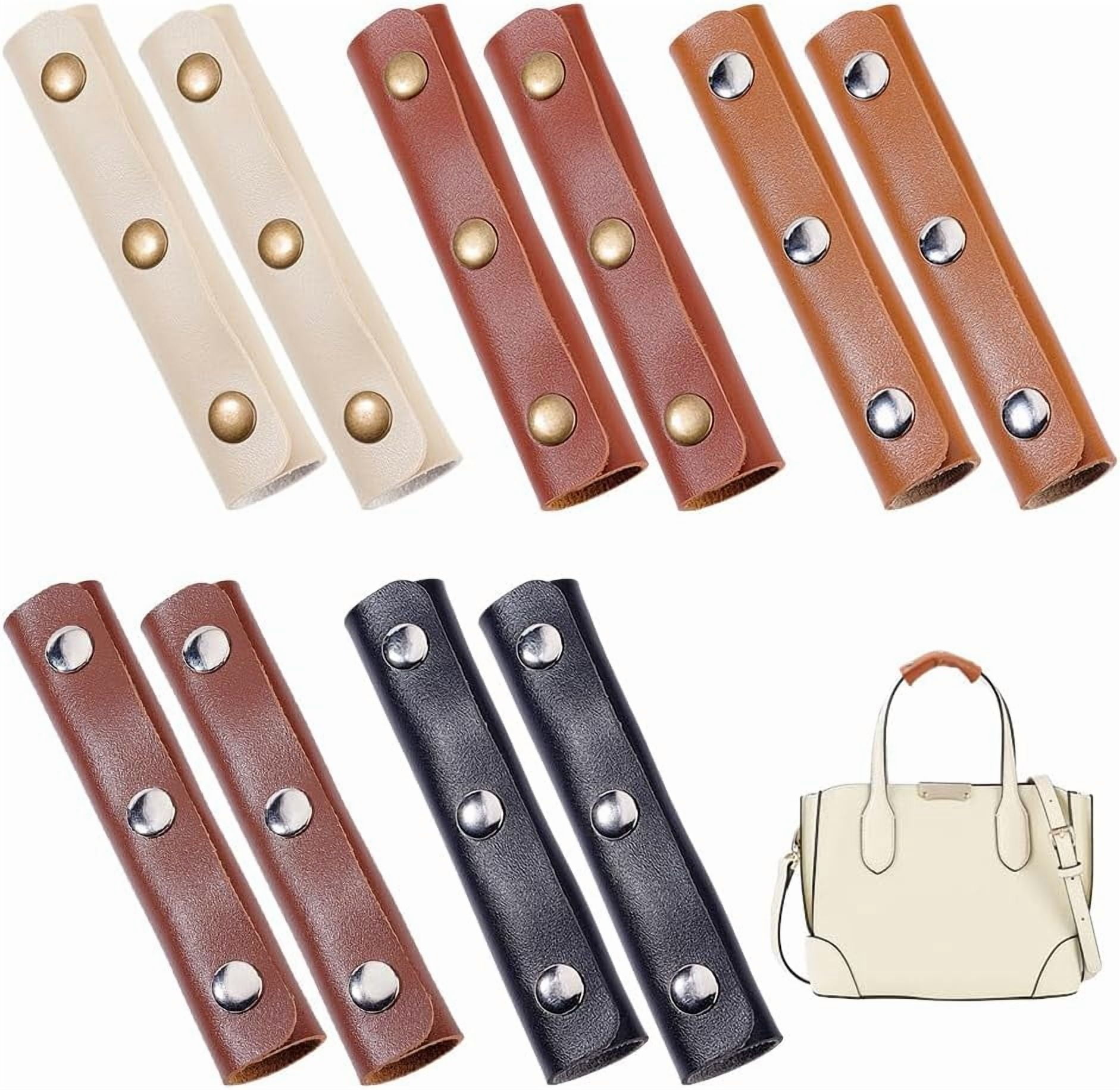 10Pcs 5 Colors PU Leather Luggage Handle Wrap Covers Handle Grip ...