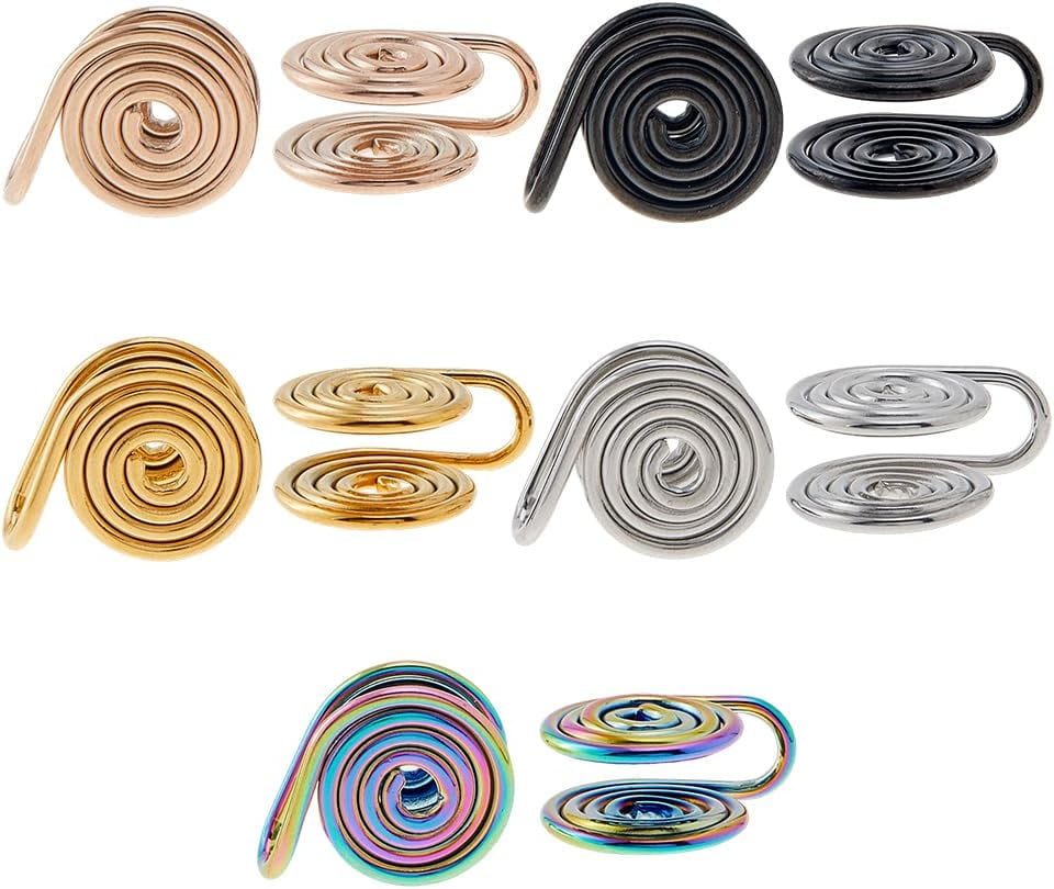 10Pcs 5 Colors Pressure Earrings for Keloids 304 Stainless Steel Clip ...