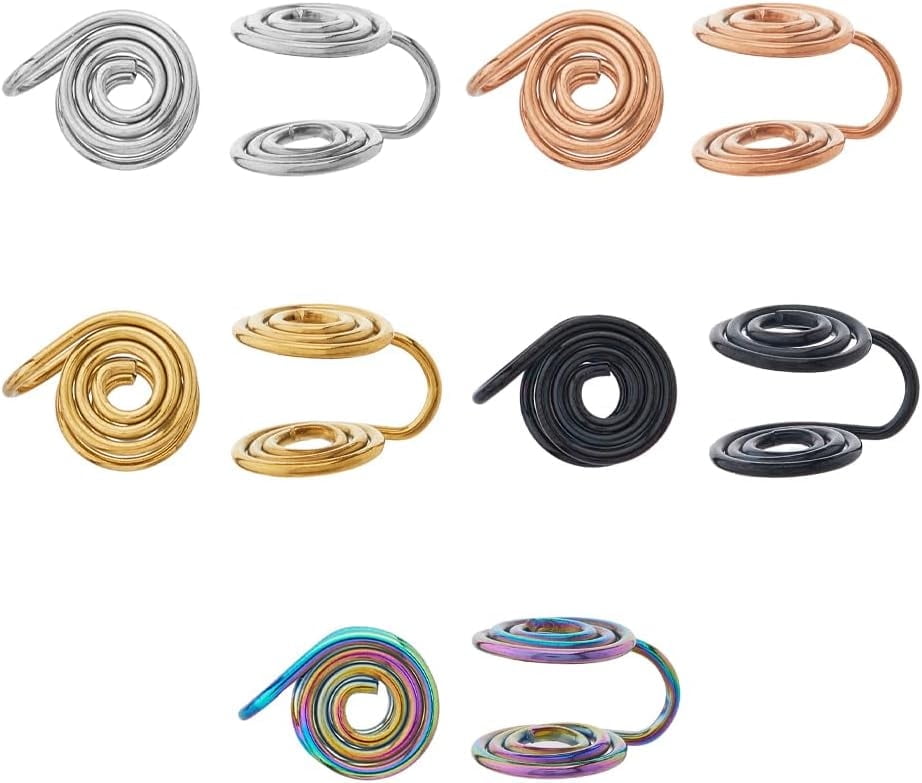 10Pcs 5 Colors Pressure Earrings for Keloids Stainless Steel Clip ...