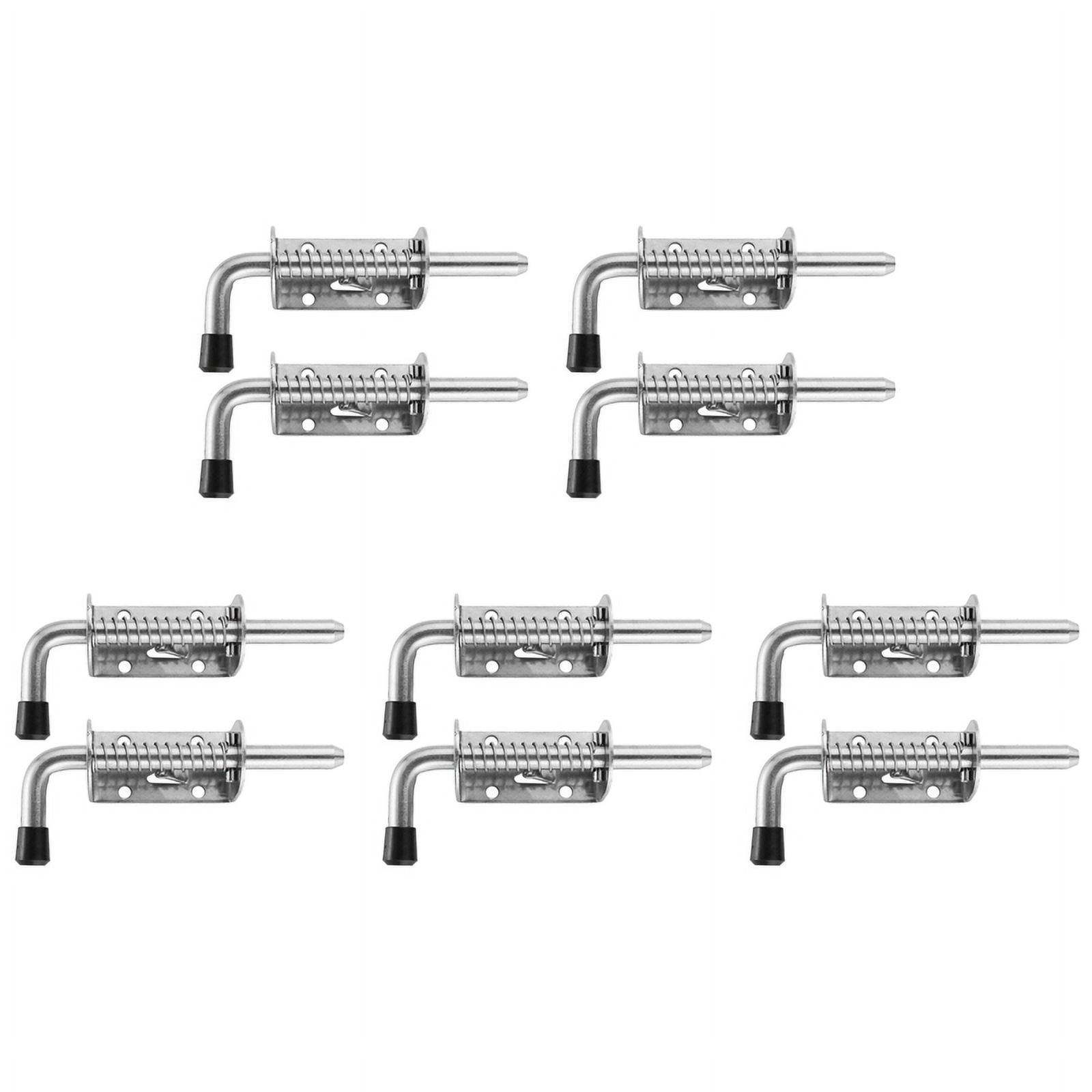 10Pcs 5 Inch Stainless Steel Spring Loaded Latch Pin Bolt 2mm Thickened ...