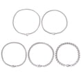 10Pcs 5 Size Box Chain Bracelet Stainless Steel Men Chain Bracelet ...