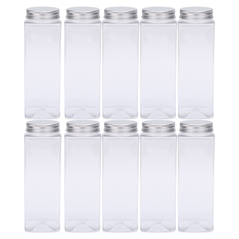 FRCOLOR White PET Storage Bottles for Beverage 10 Pieces Food Grade ...