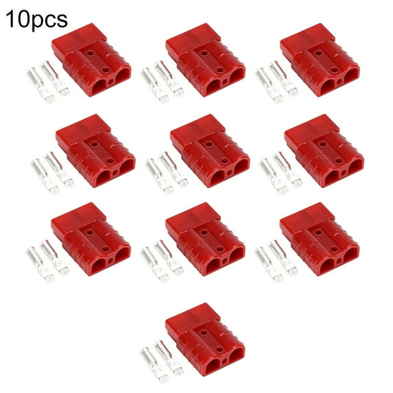 10Pcs 50A/600V Battery Socket Quick Connector Power Connector (Red 50A ...