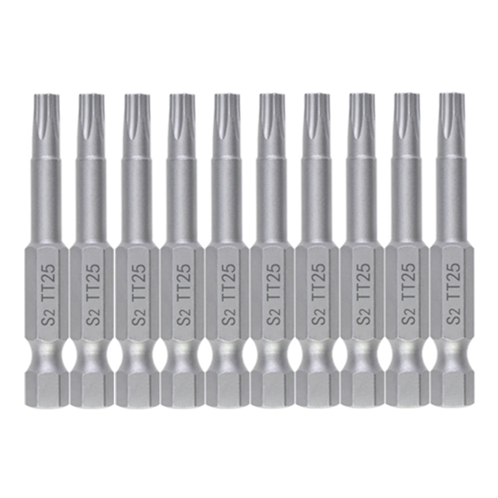 10Pcs 50mm 1/4inch Hexagonal Shank Blossom Head Screw Driver Bit Set ...