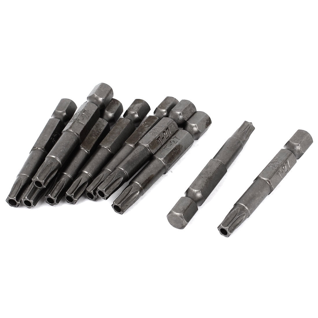 10Pcs 50mm Long 5mm T27 Head Hex Shank Magnetic Security Torx Screwdriver Bits - Walmart.com