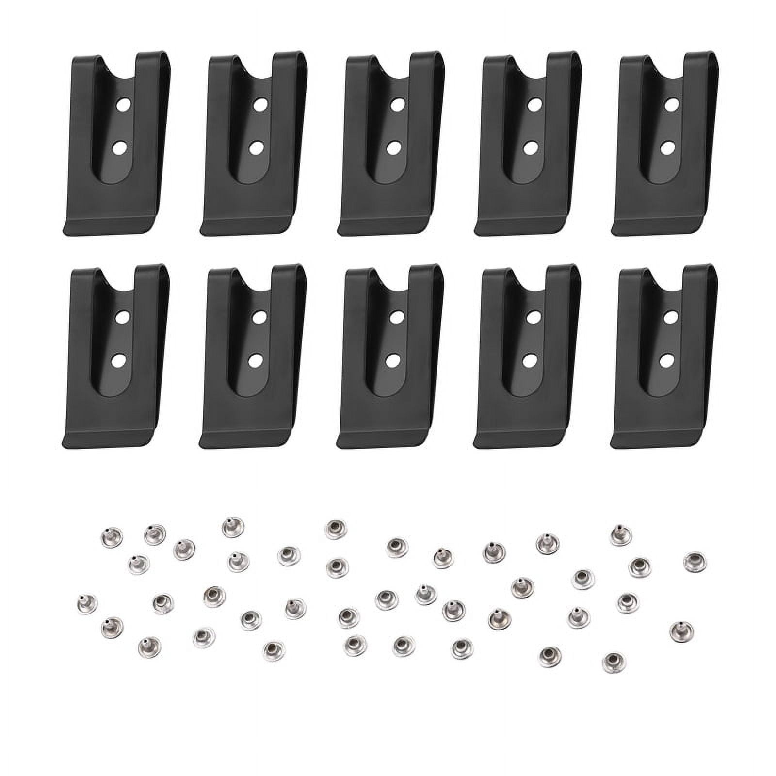 10Pcs 56X25mm Double Holes Metal Spring Belt Sheath Clip Clasp Buckles ...