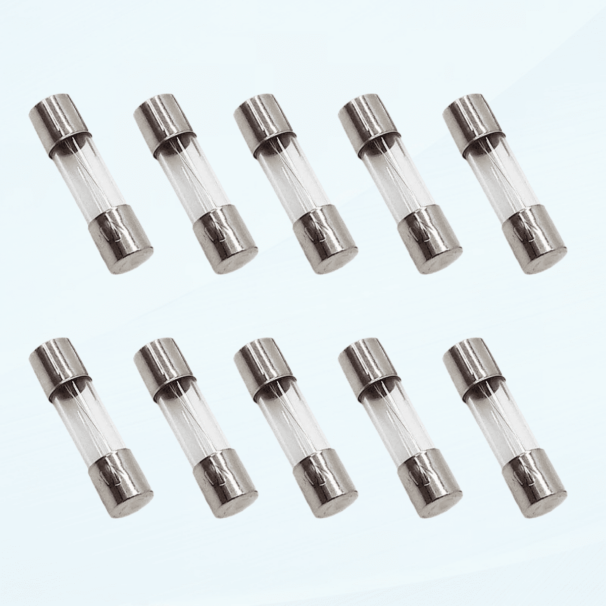 10Pcs 5x20mm 5A Fast Blow Fuse 5 Amp 250V Glass Fuse F5AL Cartridge ...