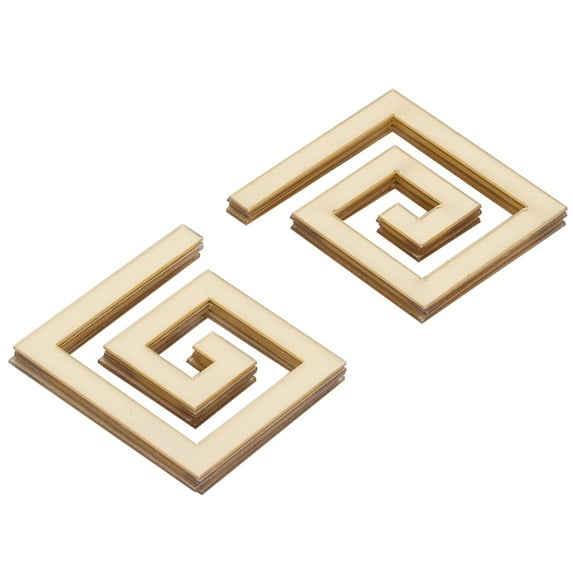 10Pcs 5x5CM DIY Waist Line Mirror Sticker Modern Acrylic Wall Stickers ...