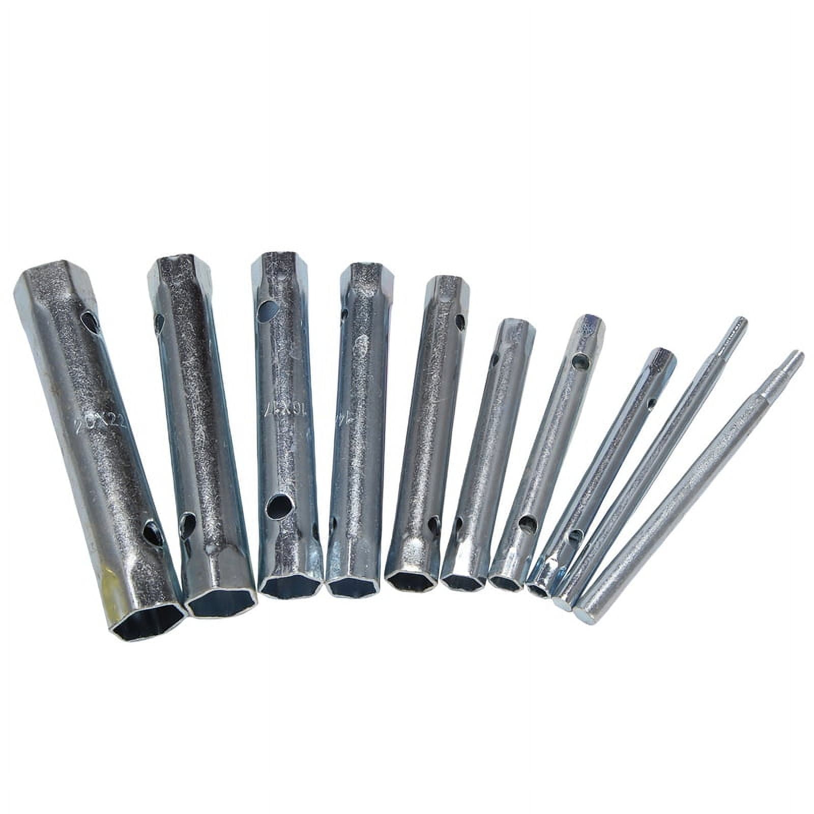 10Pcs 6-22mm Metric Tubular Box Wrench Set Tube Bar Spark-Plug Spanner ...