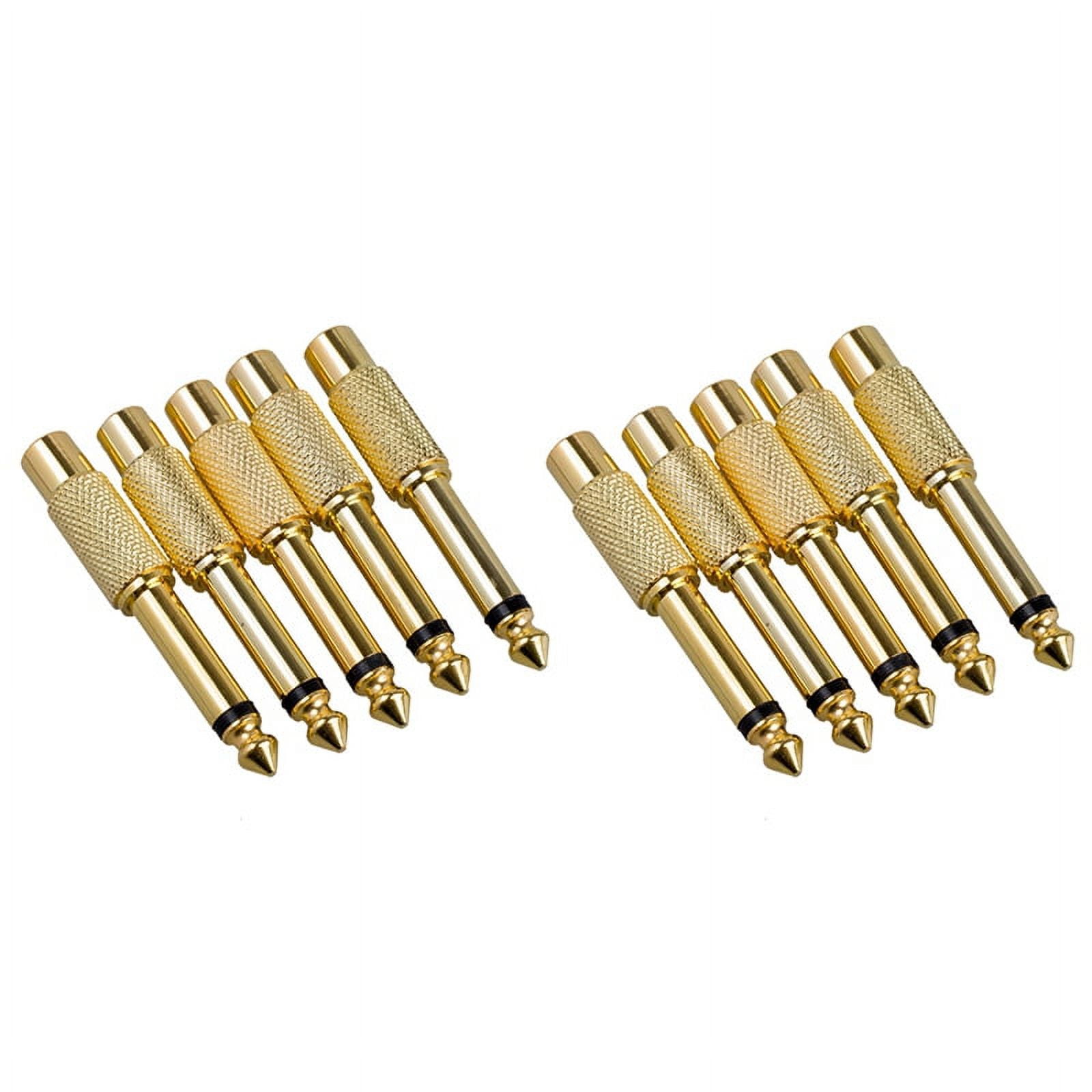 10Pcs 6.35mm 1/4 Inch Male Mono Plug to Female Jack Audio Adapter ...
