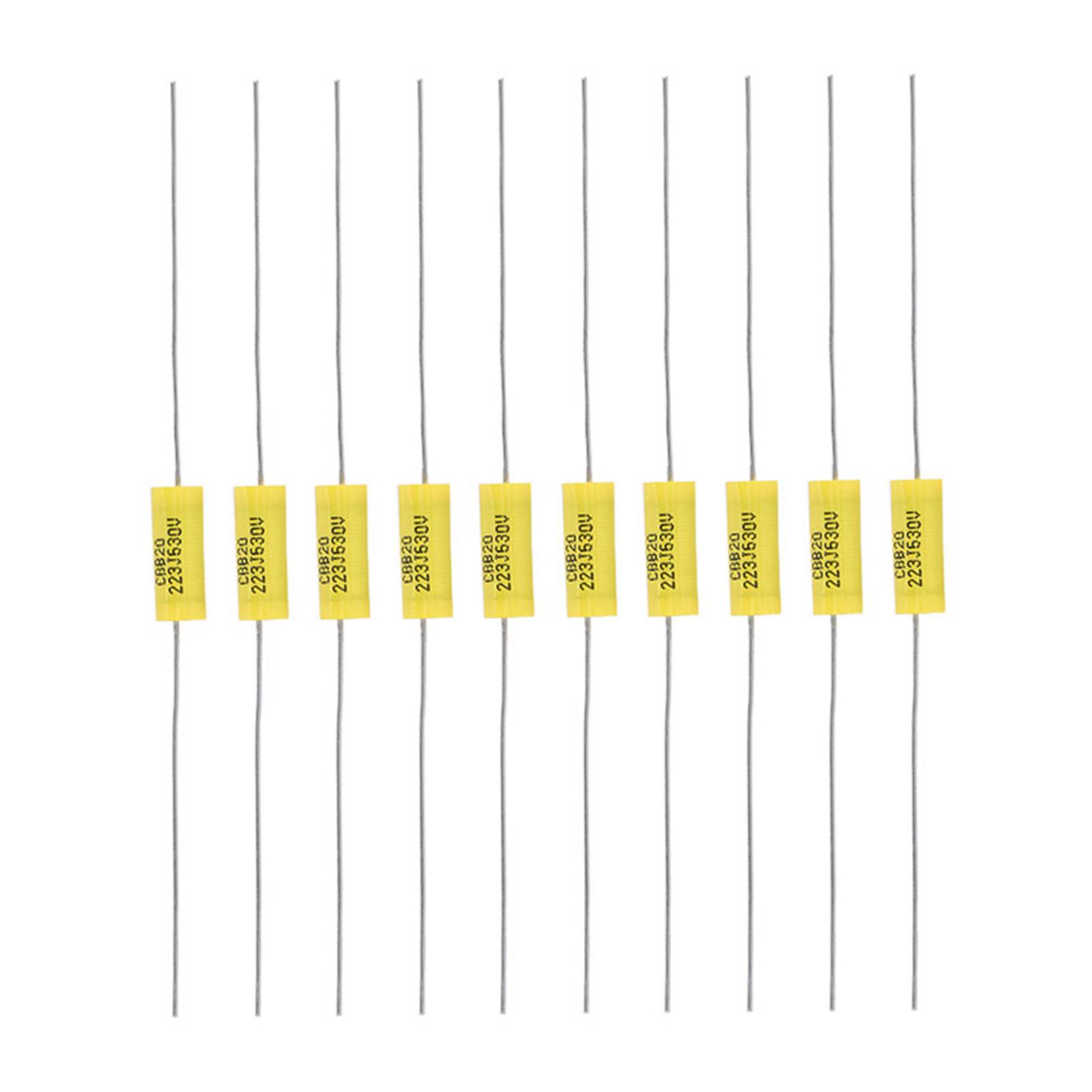 10Pcs 630V Axial Polyester Film Capacitor with Long Lead - 0.022uF for Radio Amplifier - Walmart.com