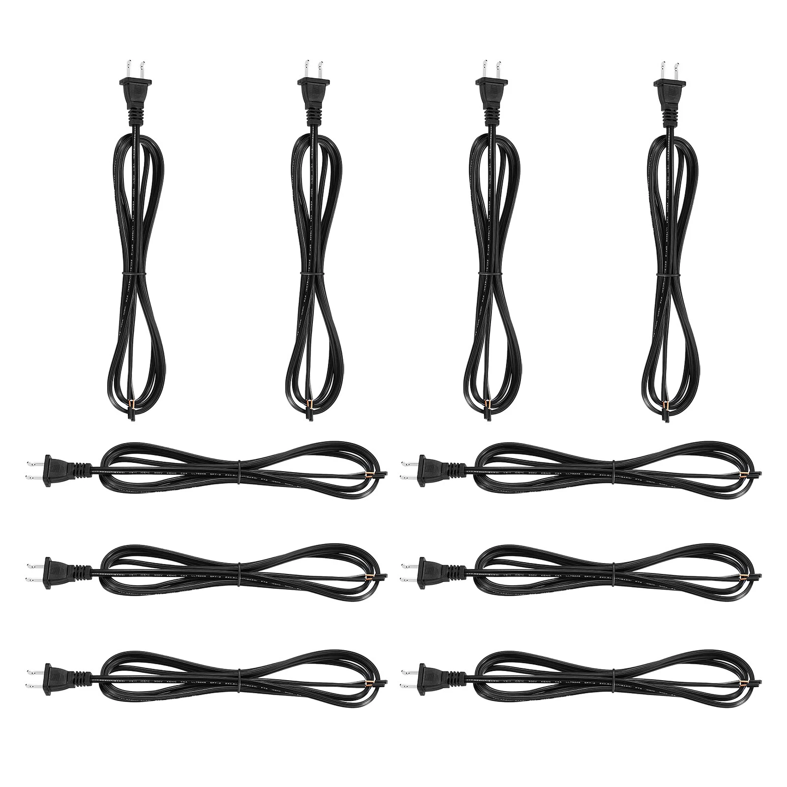 10Pcs 6ft Lamp Cord SPT-2 18AWG UL Listed Power Wire Lamp Cords with ...