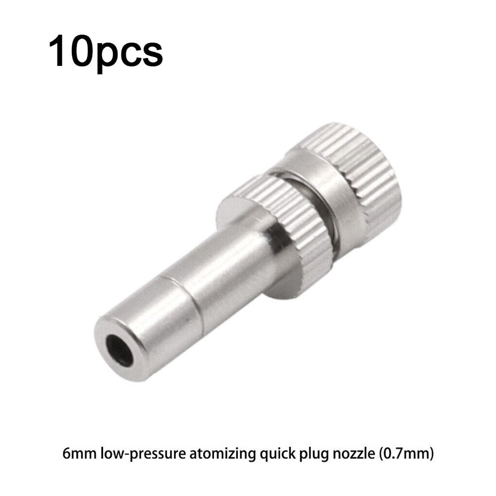 10Pcs 6mm Misting Nozzle Fast Connect Mist Fog Sprayer Spray Nozzles ...