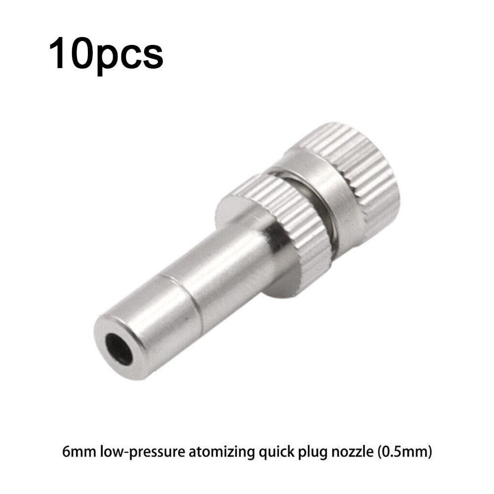 10Pcs 6mm Misting Nozzle Fast Connect Mist Fog Sprayer Spray Nozzles ...