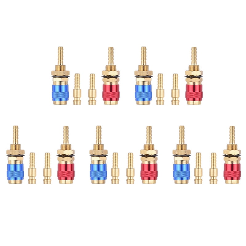 10Pcs 6mm Water Cooled Air Cooled Gas Water Adapter Quick Connector ...