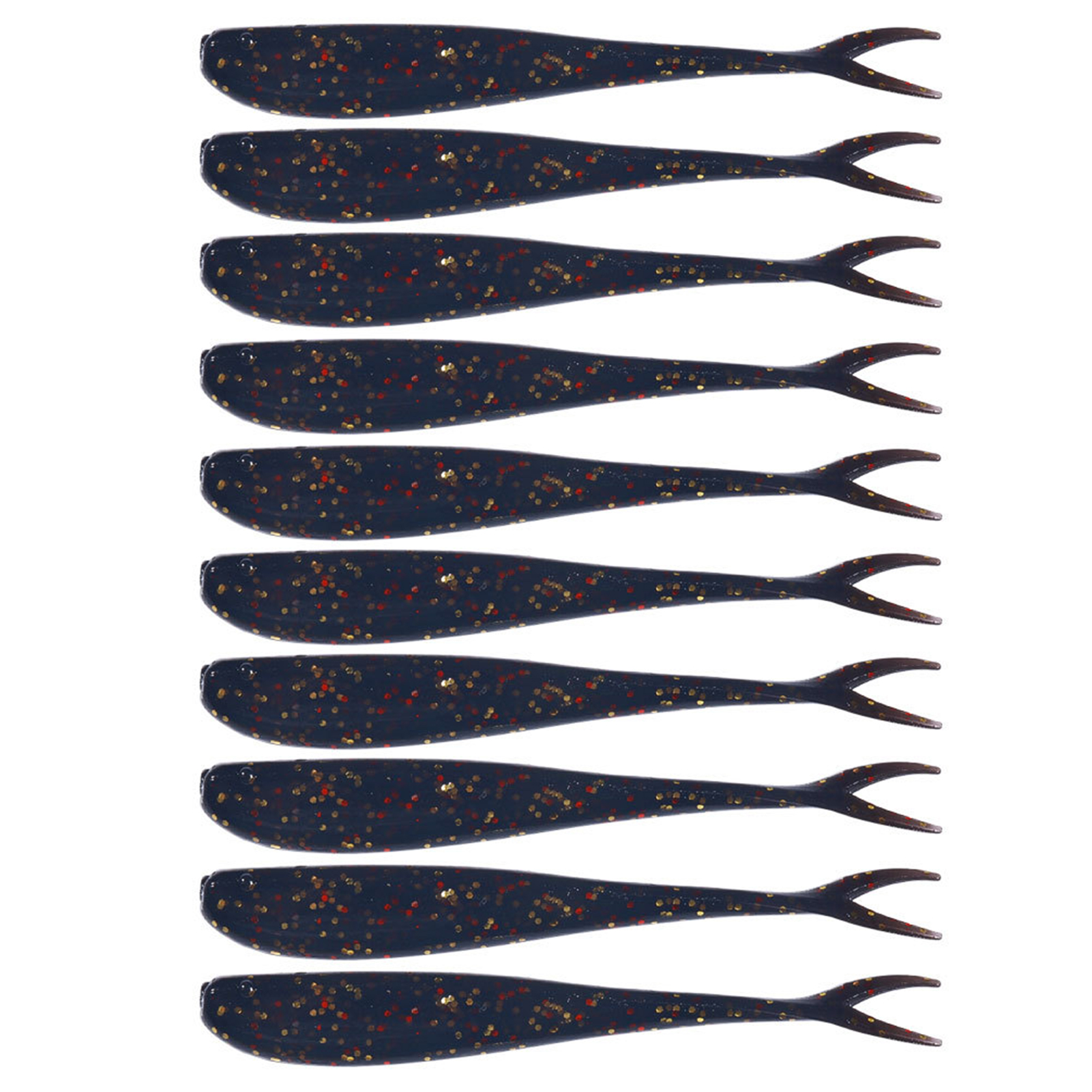 10Pcs 7.5CM Soft Bait Double Split Tails Realistic Flexible Long ...