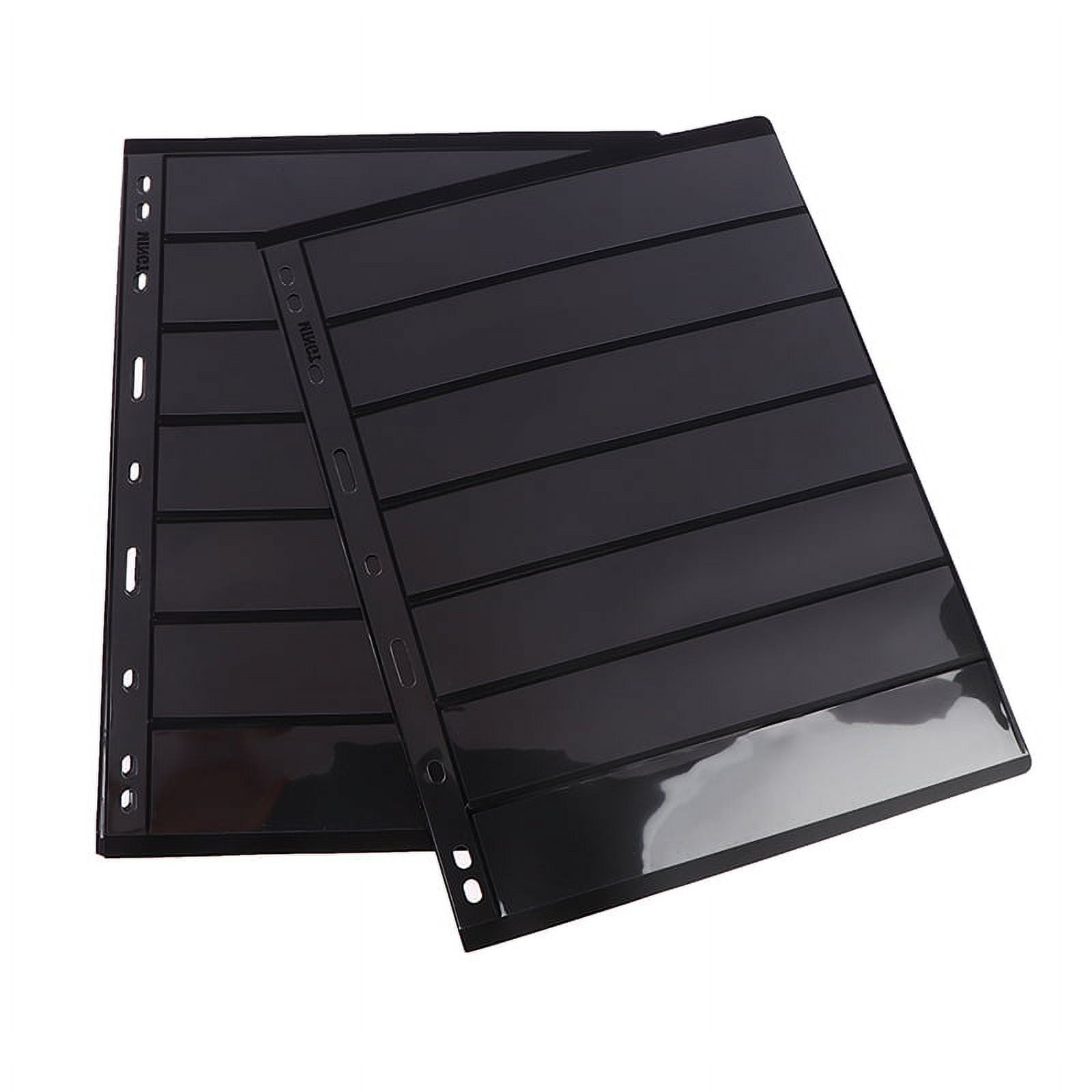 10Pcs 7 Grid Postage Stamp Album Pages Coin Collection Stamps Holder ...