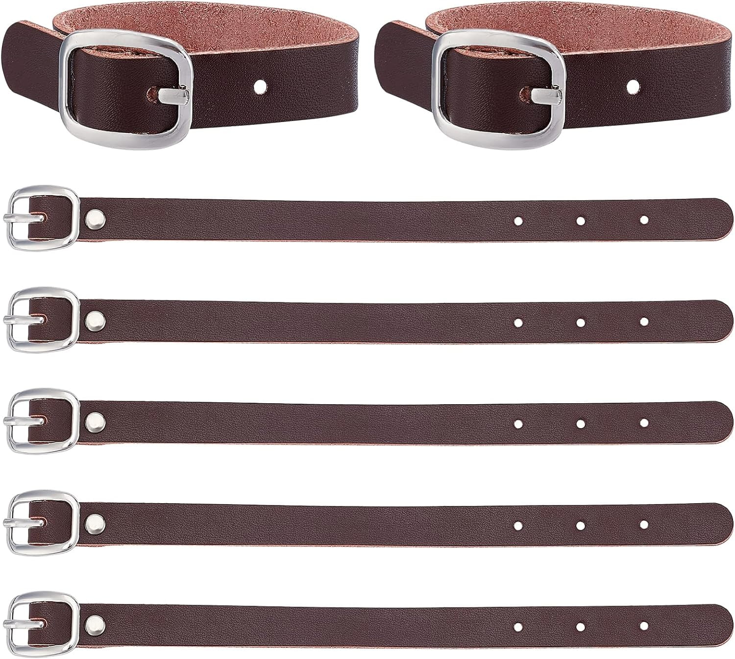 10Pcs 8 Inch Leather Luggage Labels Strap Cowhide Luggage Tags ...