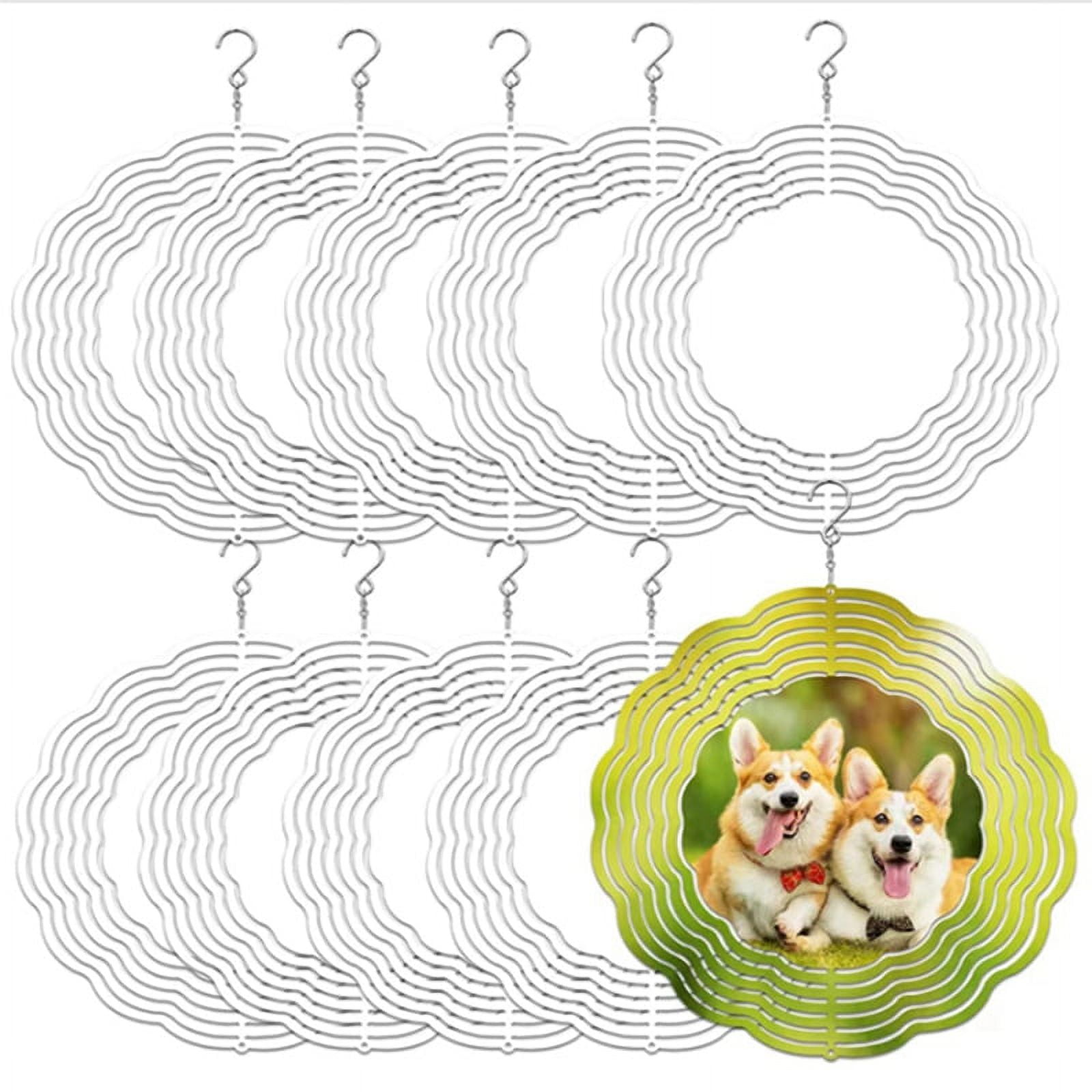 10Pcs 8 Inch Sublimation Wind Spinner Blanks for Yard Spinning, 3D ...