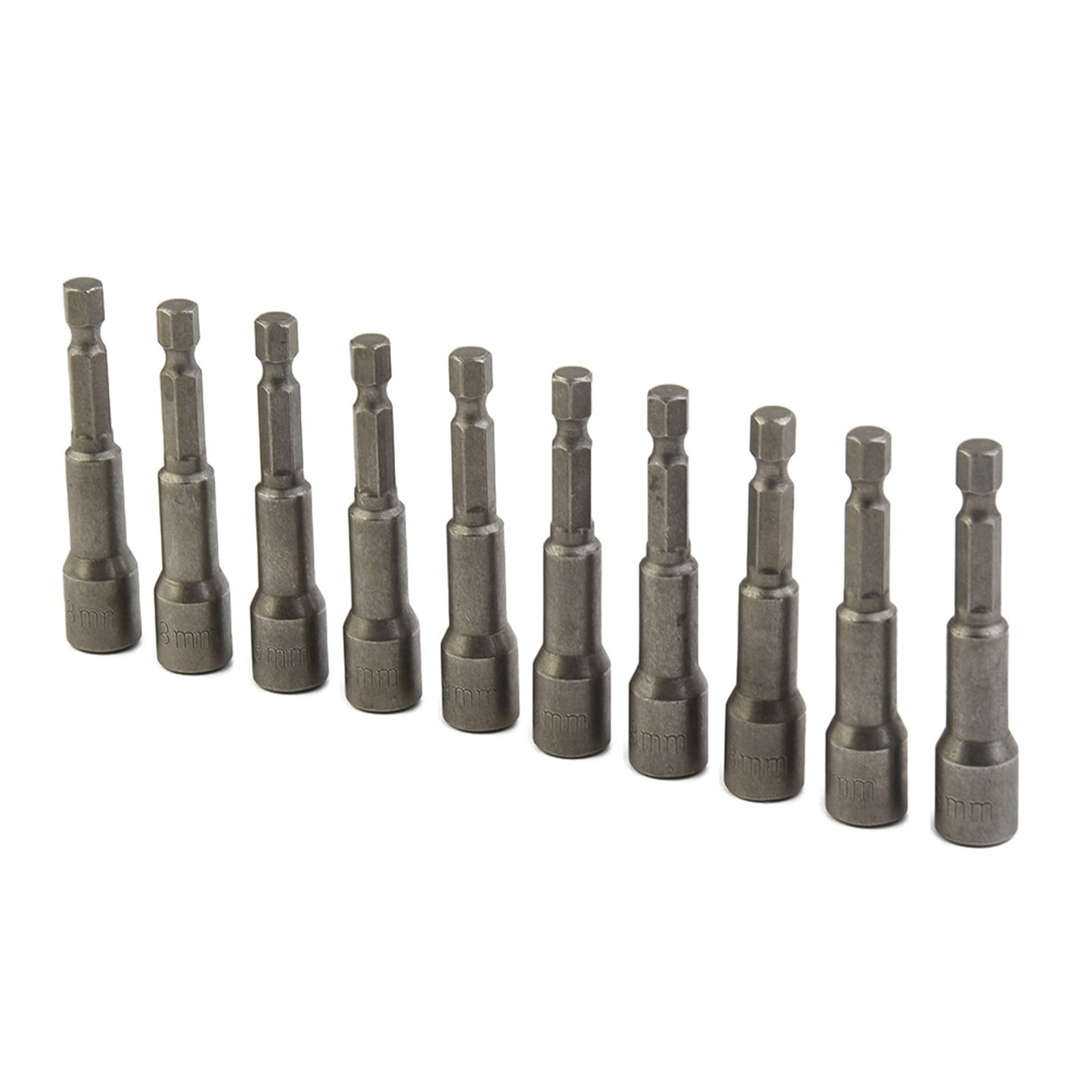 10Pcs 8 Mm Impact Socket Magnetic Nut Screwdriver 1/4 Hex Key Set Drill ...