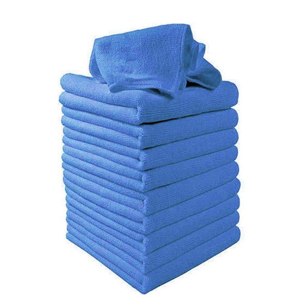10Pcs 9.8x9.8in Microfiber Auto Car Care Wash Towel Soft Cleaning Cloth ...