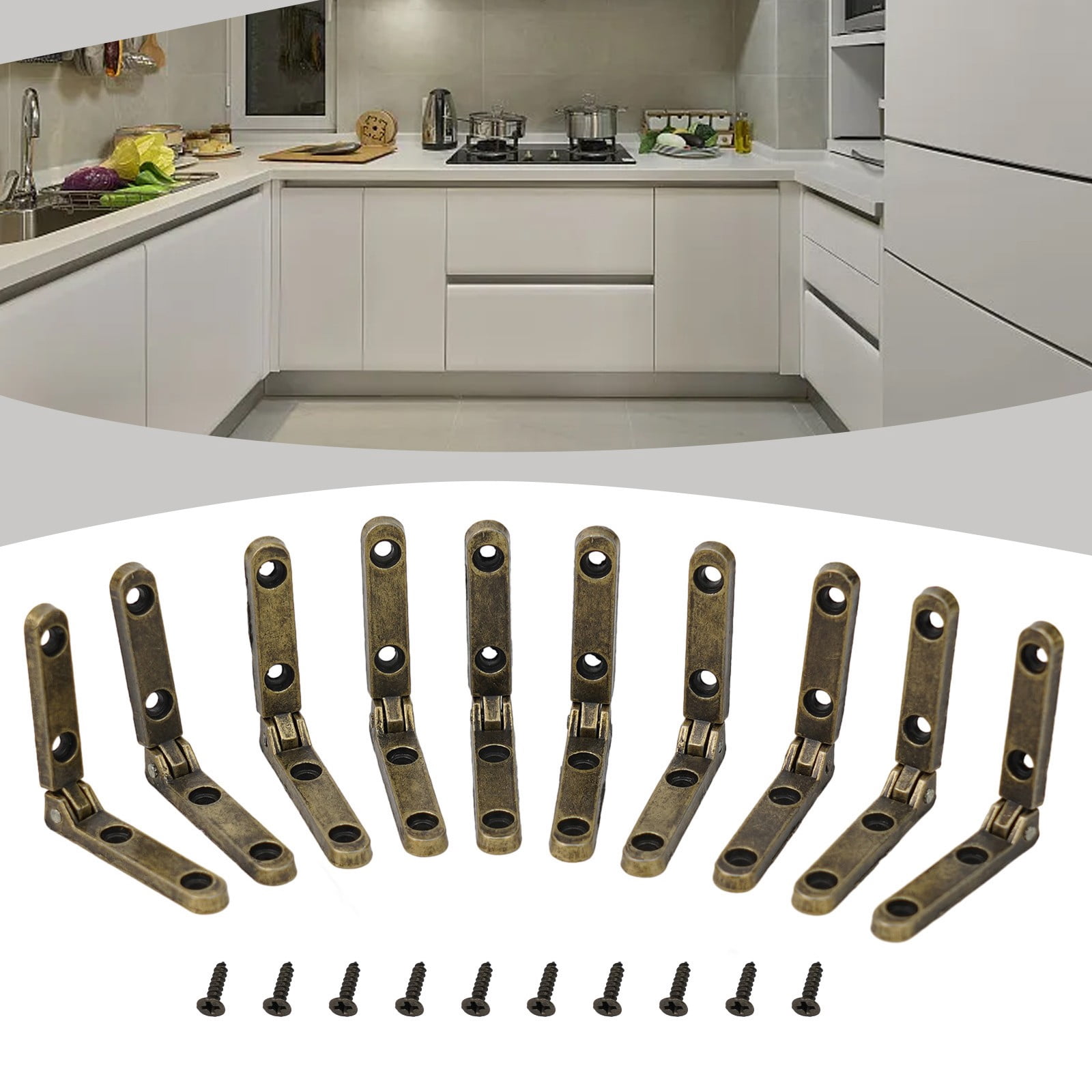 10Pcs 90° Support Hinge Fan Wooden Box Hardware Accessories Iron Hinge ...