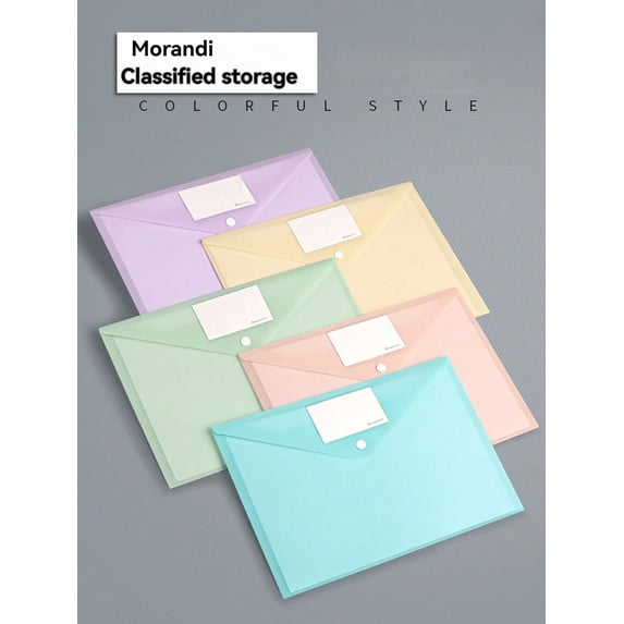 10Pcs A4 Clear Polypropylene File Folders With Snap Closure Label ...