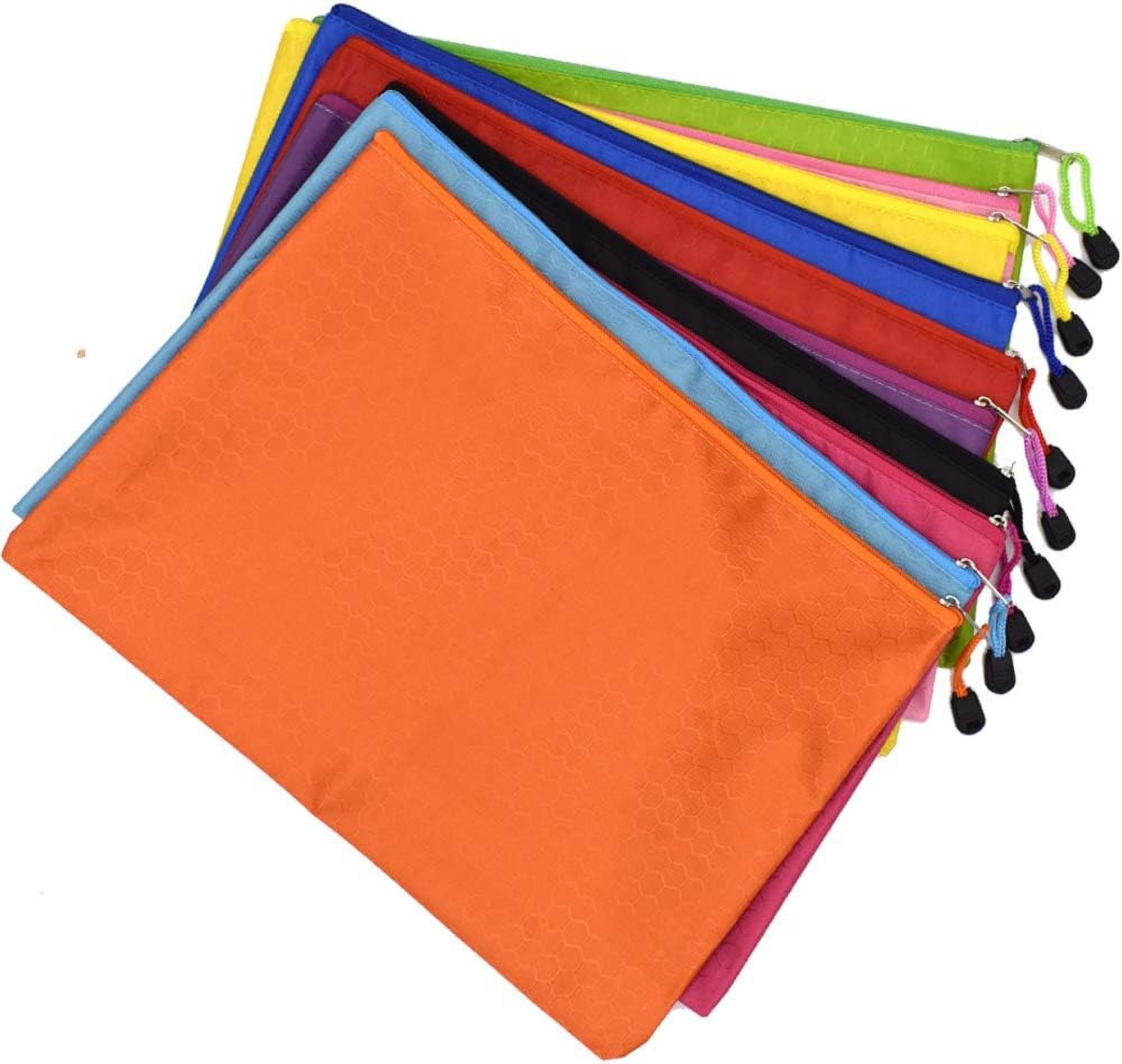 10Pcs A4 Waterproof Zipper File Bags Football Pattern Office Document ...