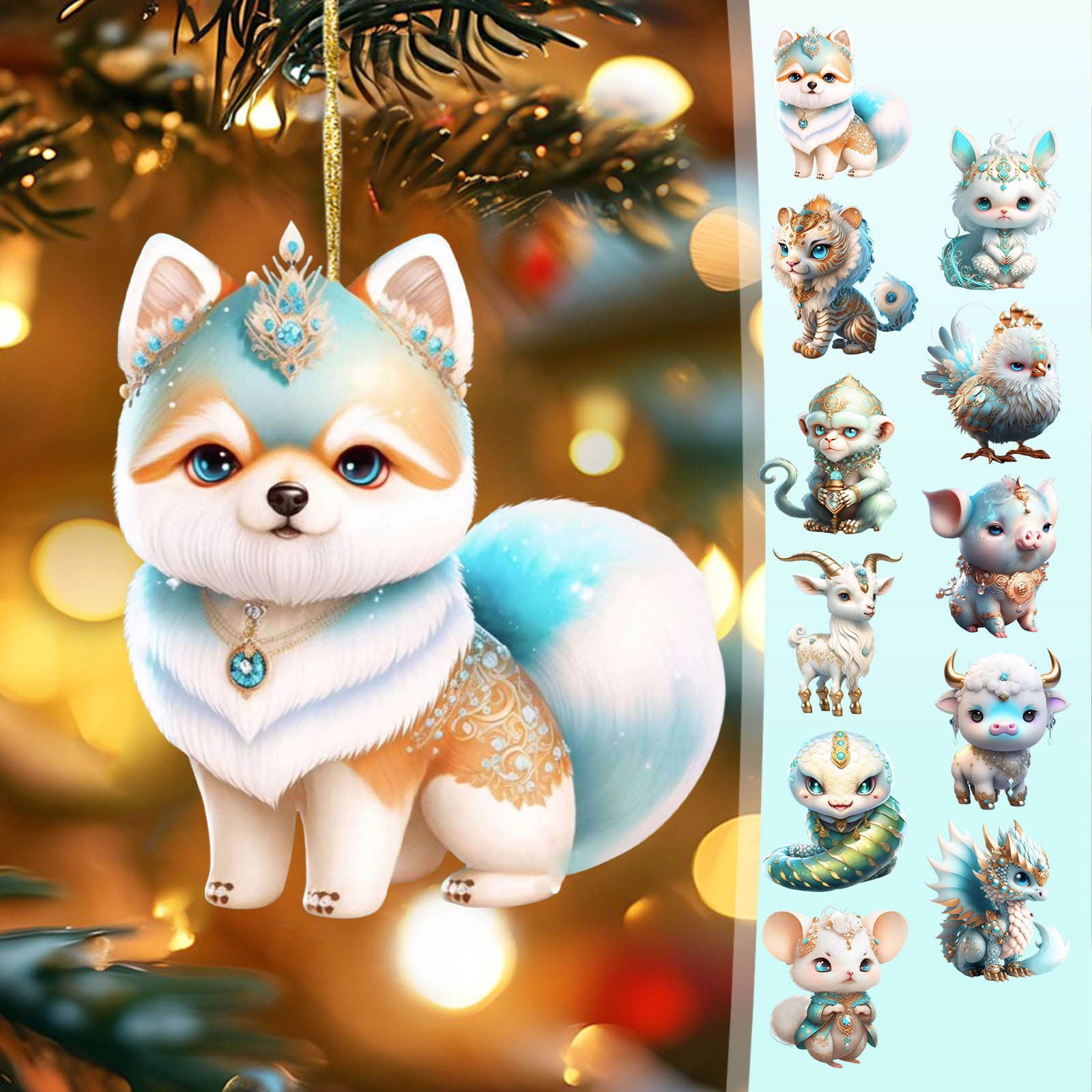 10Pcs Acrylic Car Pendant Under $5! Yannianjz Zodiac Natal Buddha ...