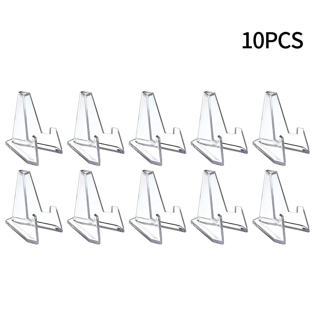 10Pcs Acrylic Easel Stands Clear Mini Coin Display Easel Holder for ...