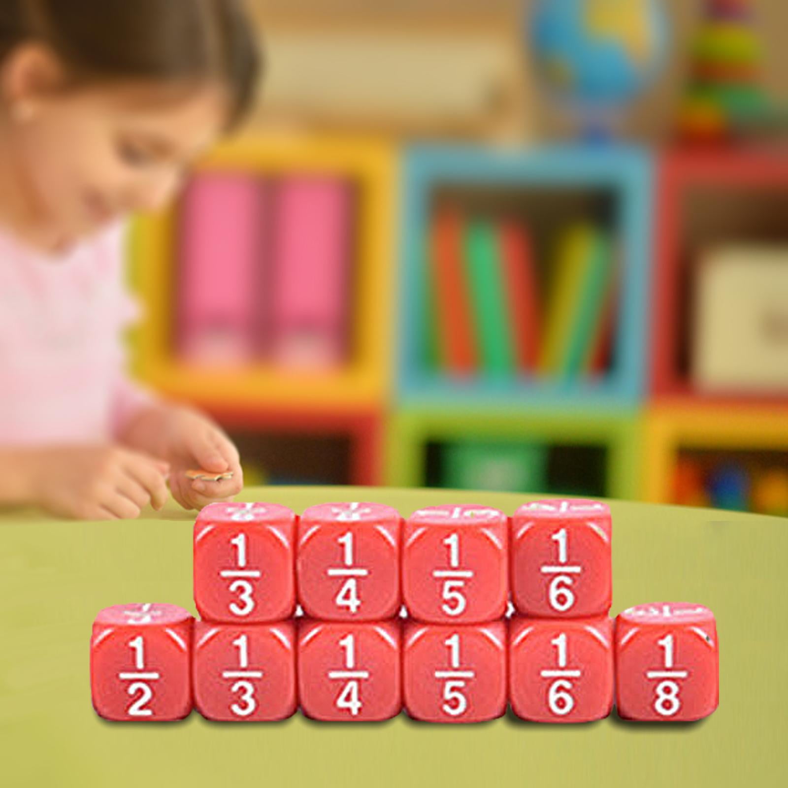 10Pcs Acrylic Fraction , Educational Kids Math Toys Homeschool Supplies ...