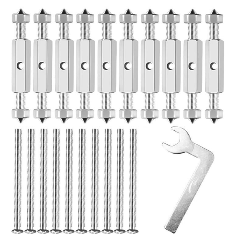10Pcs Adjustable Cassette Screws Support Rod with Wrench Electrical Box ...