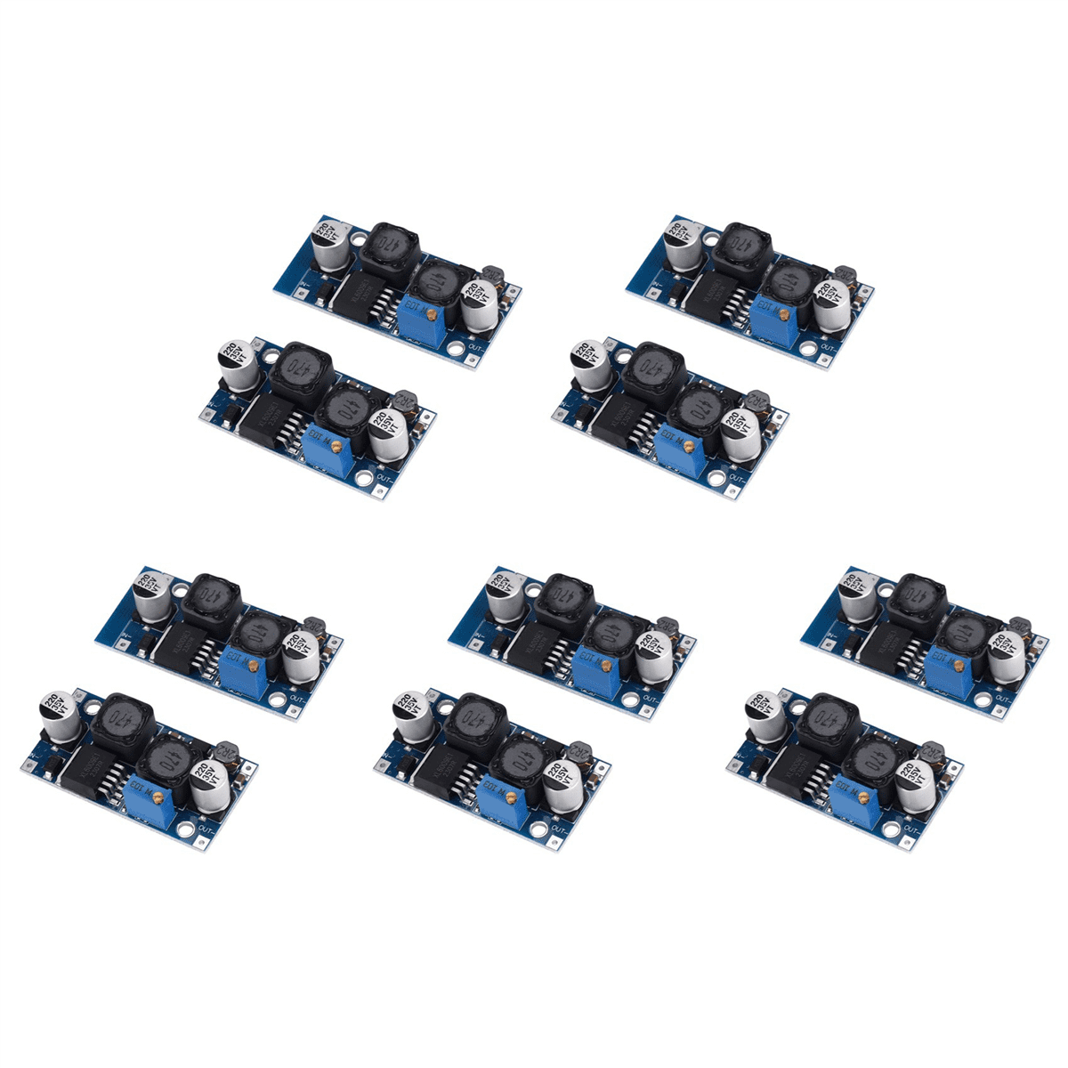 10Pcs Adjustable DC-DC Buck Boost Converter Automatic Wide Voltage ...