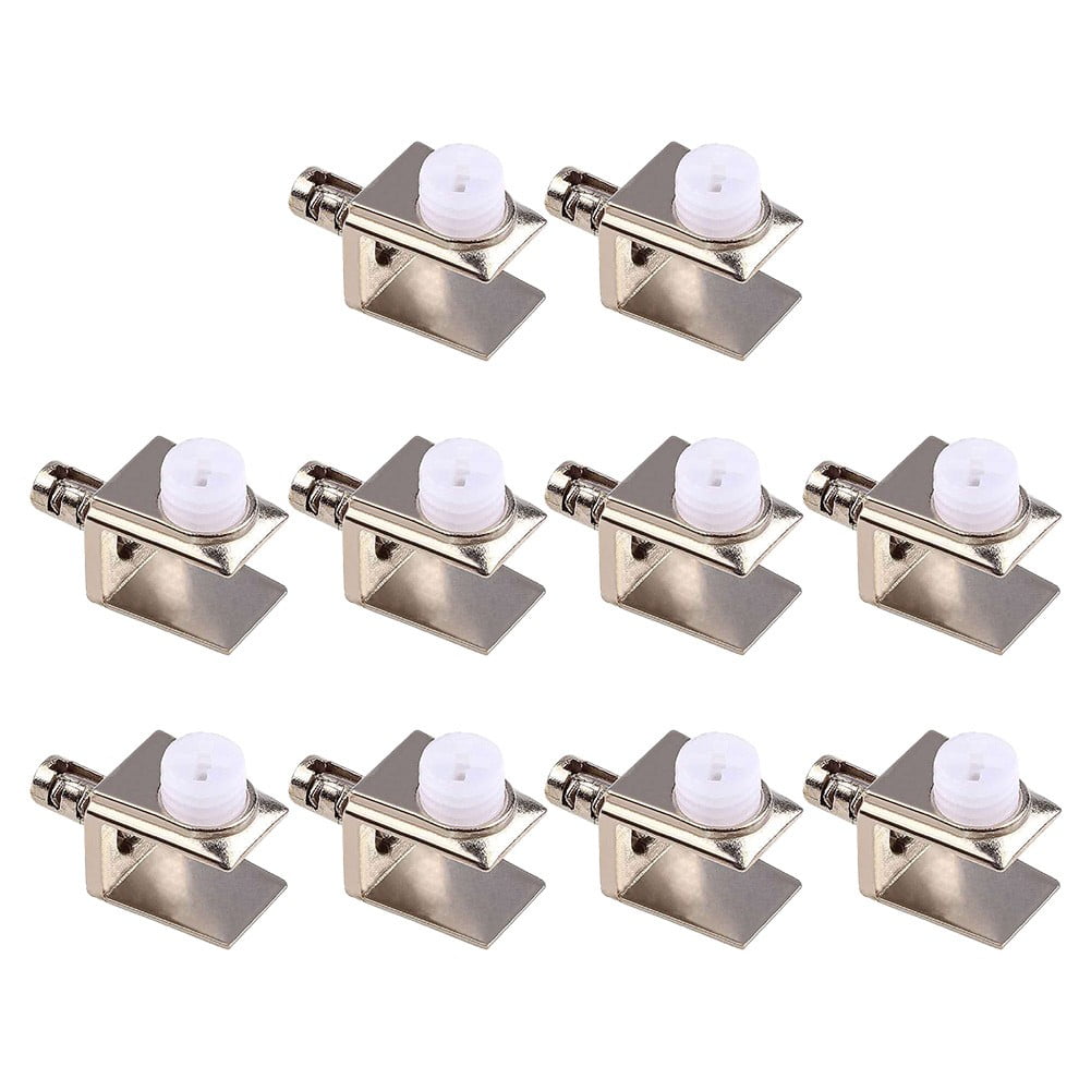 10Pcs Adjustable Glass Clamps Glass Brackets with Pin Wall Mounted ...
