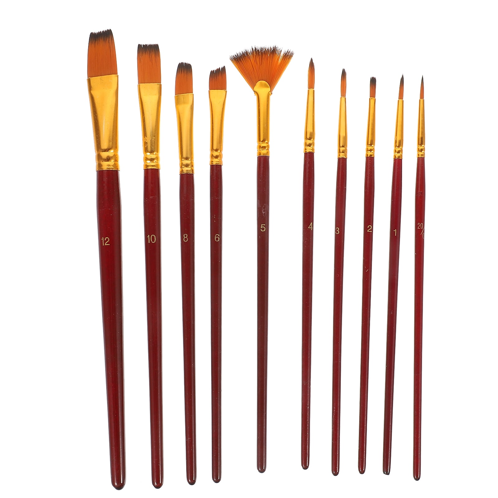 10 Pcs Watercolor Brush Paintbrush Sets Artist Kits Child Student ...