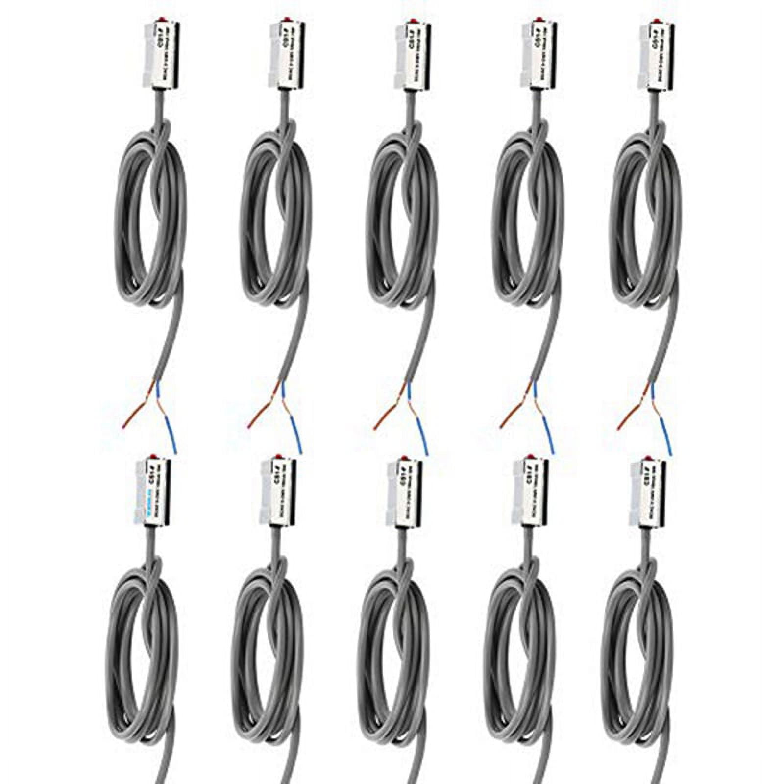 10Pcs Air Cylinder Magnetic Sensor Switch, CS1-F DC/AC 5-240V Adaptable ...
