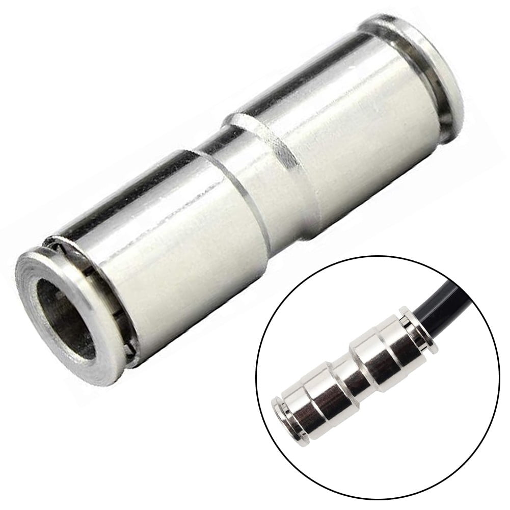 10Pcs Air Tube Nickel Plated Brass Hose Connector Metal Pneumatic ...