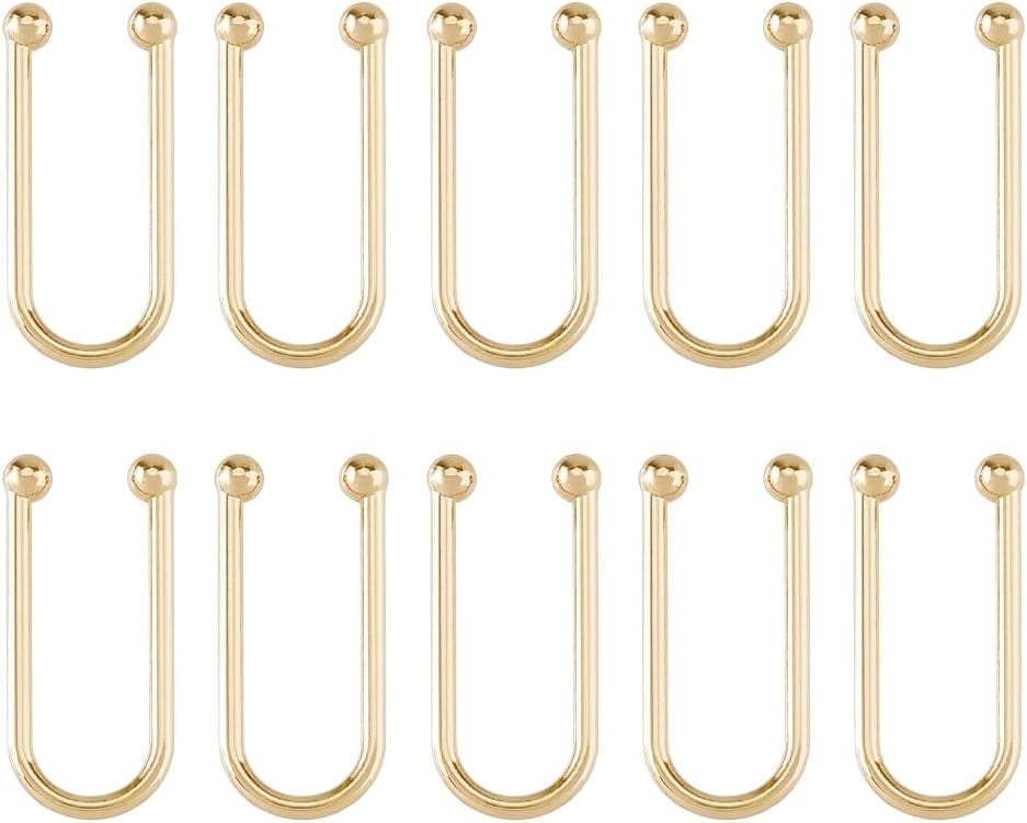 10Pcs Alloy Bikini Clips Golden U Shape Ring Buckle Linker Bikini ...