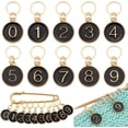 10Pcs Alloy Enamel Pendant Locking Stitch Markers with Brass Linking ...