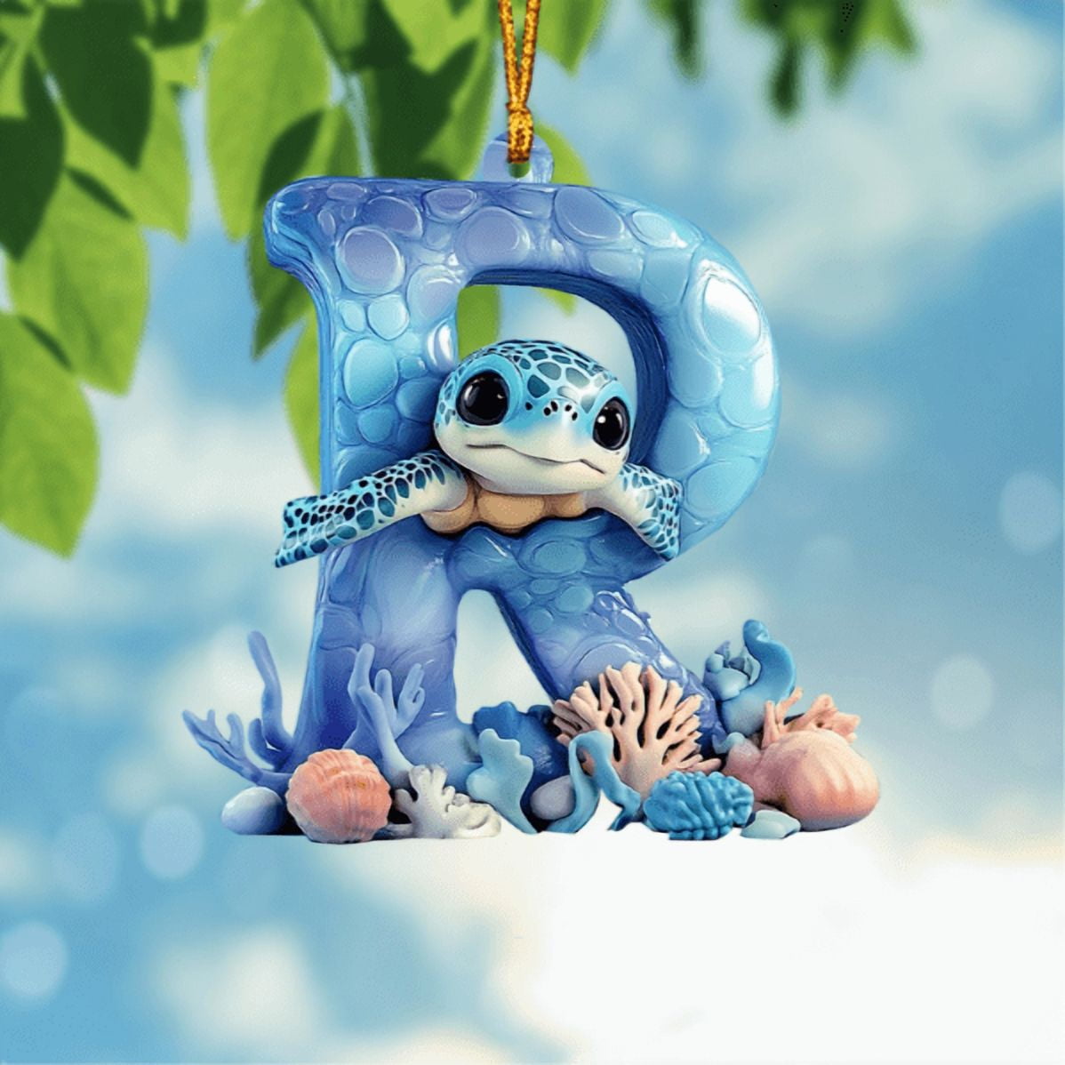 10Pcs Alphabet Ornament under $5! Xqxayjr Cute Turtle Alphabet Ornament ...