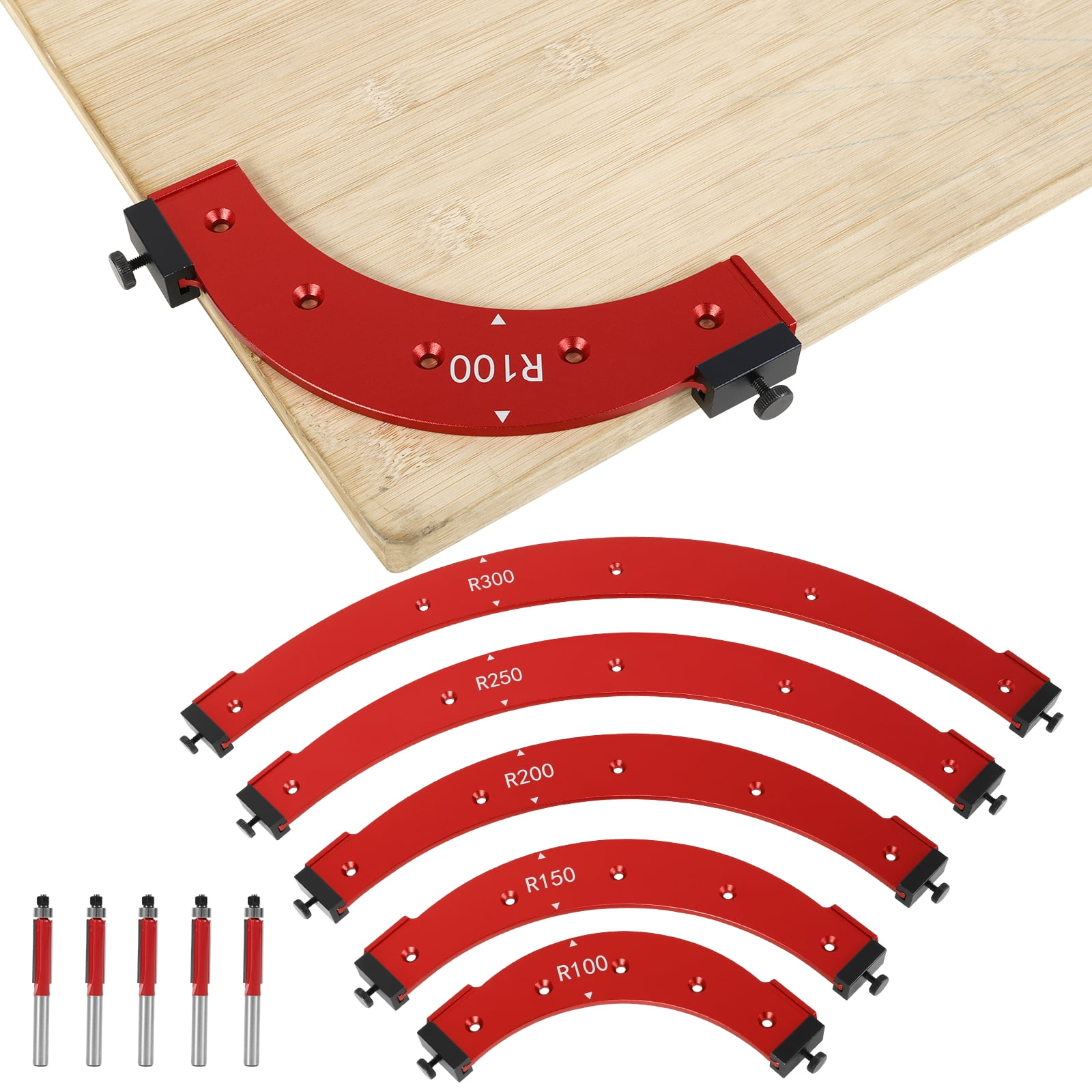 10Pcs Aluminum Alloy Router Corner Radius Template Accurate Chamfering ...