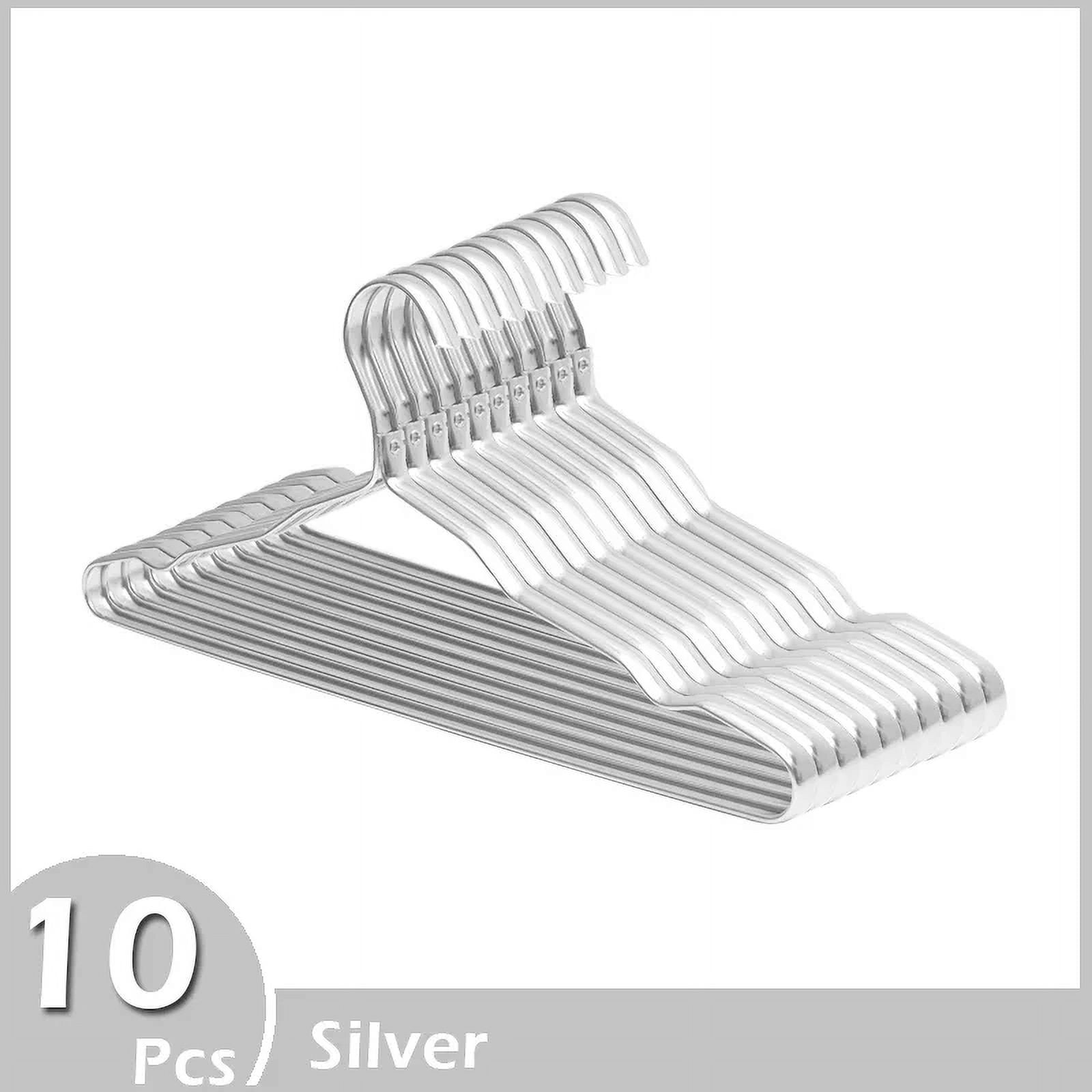10Pcs Aluminum Clothes Racks Durable Coat Hangers Anti-slip Durable ...