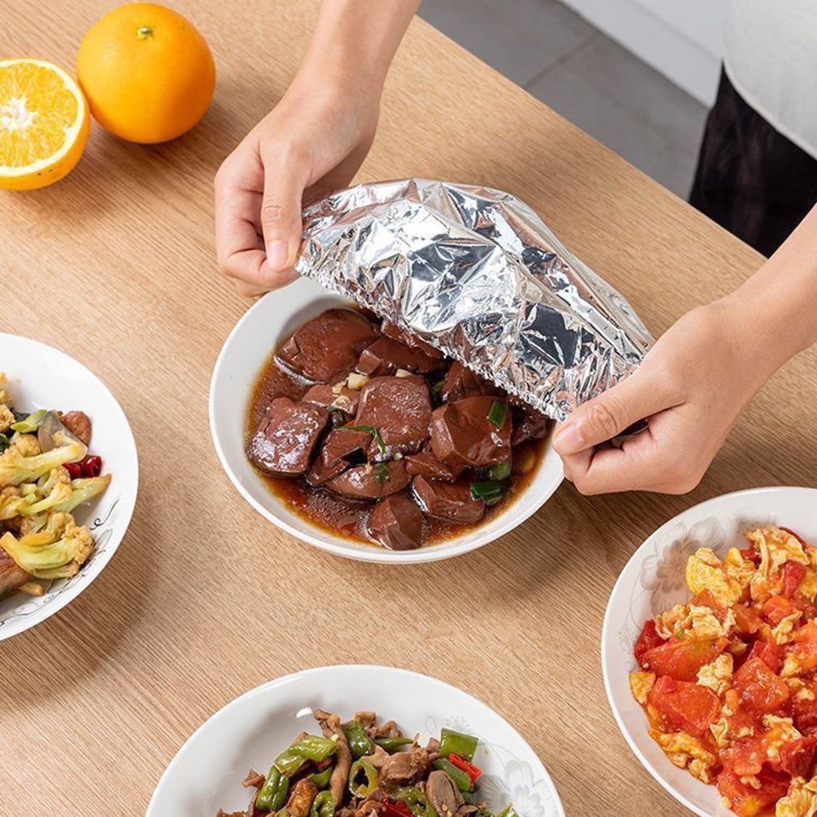 10Pcs Aluminum Foil Bowl Covers Food Covers Dish Covers,Elastic Stretch ...