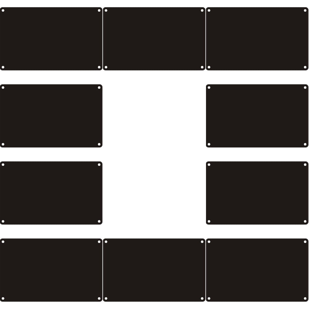 10Pcs Aluminum Name Signs DIY Engraving Blank Signs Office Door Metal ...