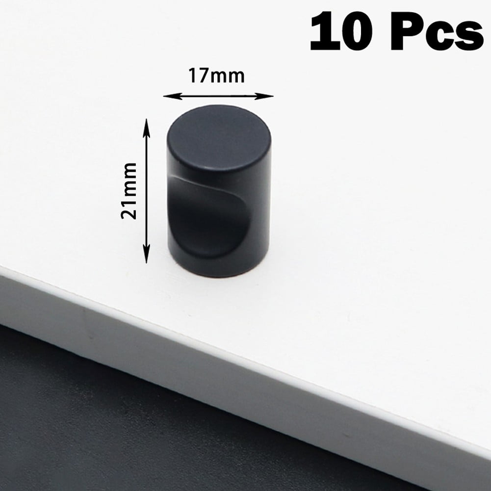 10Pcs Aluminum Round Thumb Handle Drawer Wardrobe Cabinet Door Knobs ...