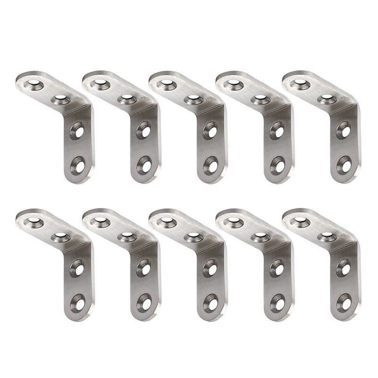10Pcs Angle Bracket Joint Shelf Support L Shape Stainless Steel ...